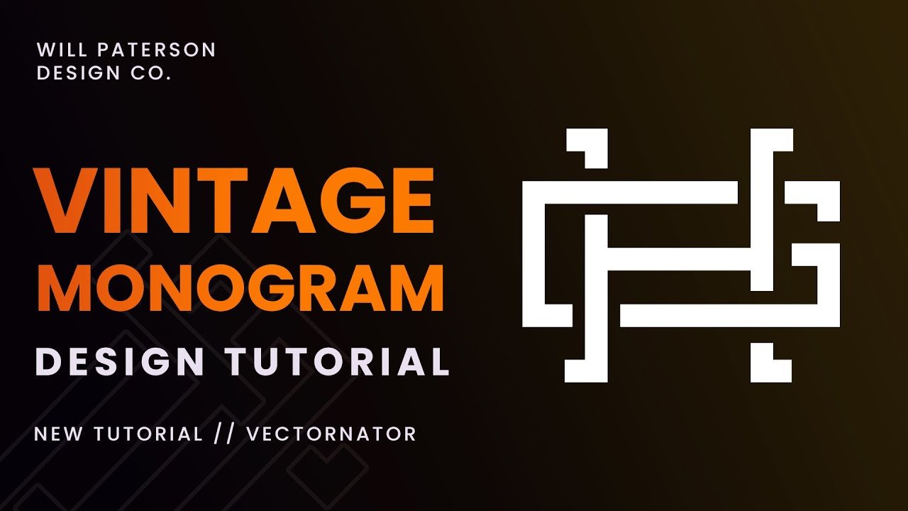 How To Easily Design A Vintage Monogram Logo 🚀 - Web Designer and Logo ...