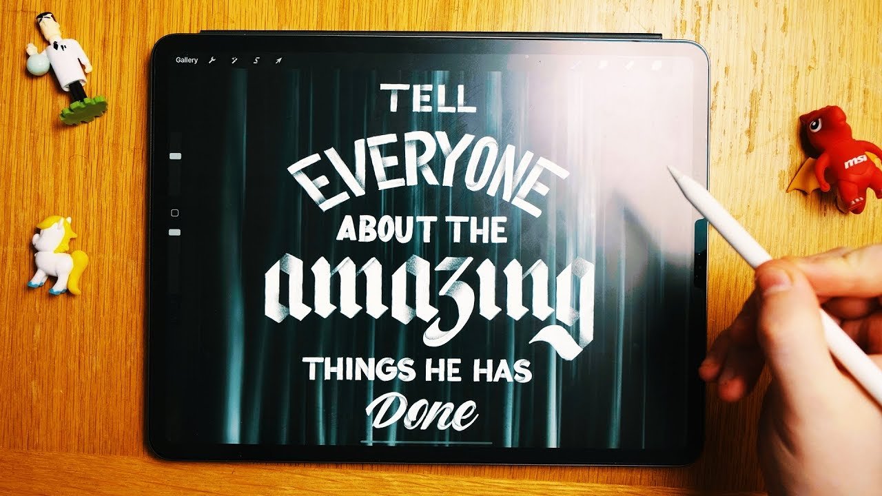 iPad Pro Lettering Tutorial: INCREDIBLE Shadow Lettering Drawing - Web ...